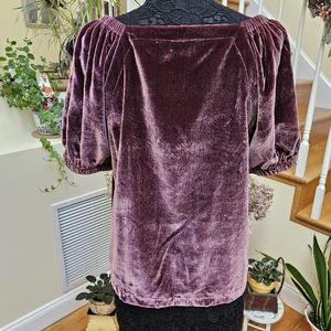 LOFT | Tops | Burgundy Velvet Top | Poshmark